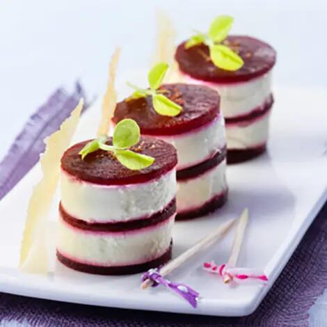 Millefeuille de betterave au fromage frais - Recette au fromage